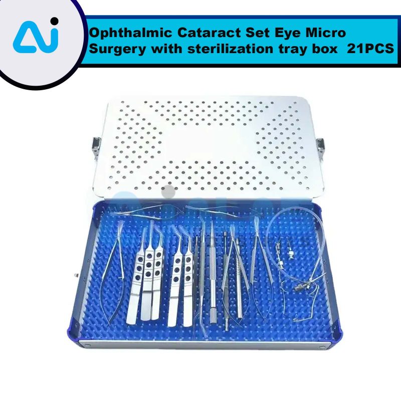 Ophthalmic Cataract Set Eye Micro Surgery with sterilization box